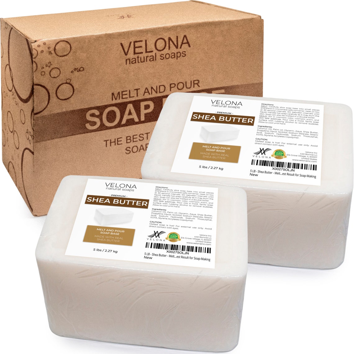Shea Butter Melt And Pour Soap Base By Velona Sls Sles Etsy