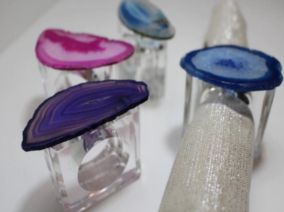 Square Acrylic Napkin Ring 12 Pack - Etsy