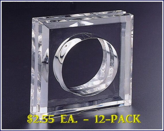 Square Acrylic Napkin Ring 12 Pack | Etsy