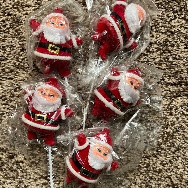 Flocked Santa - Etsy
