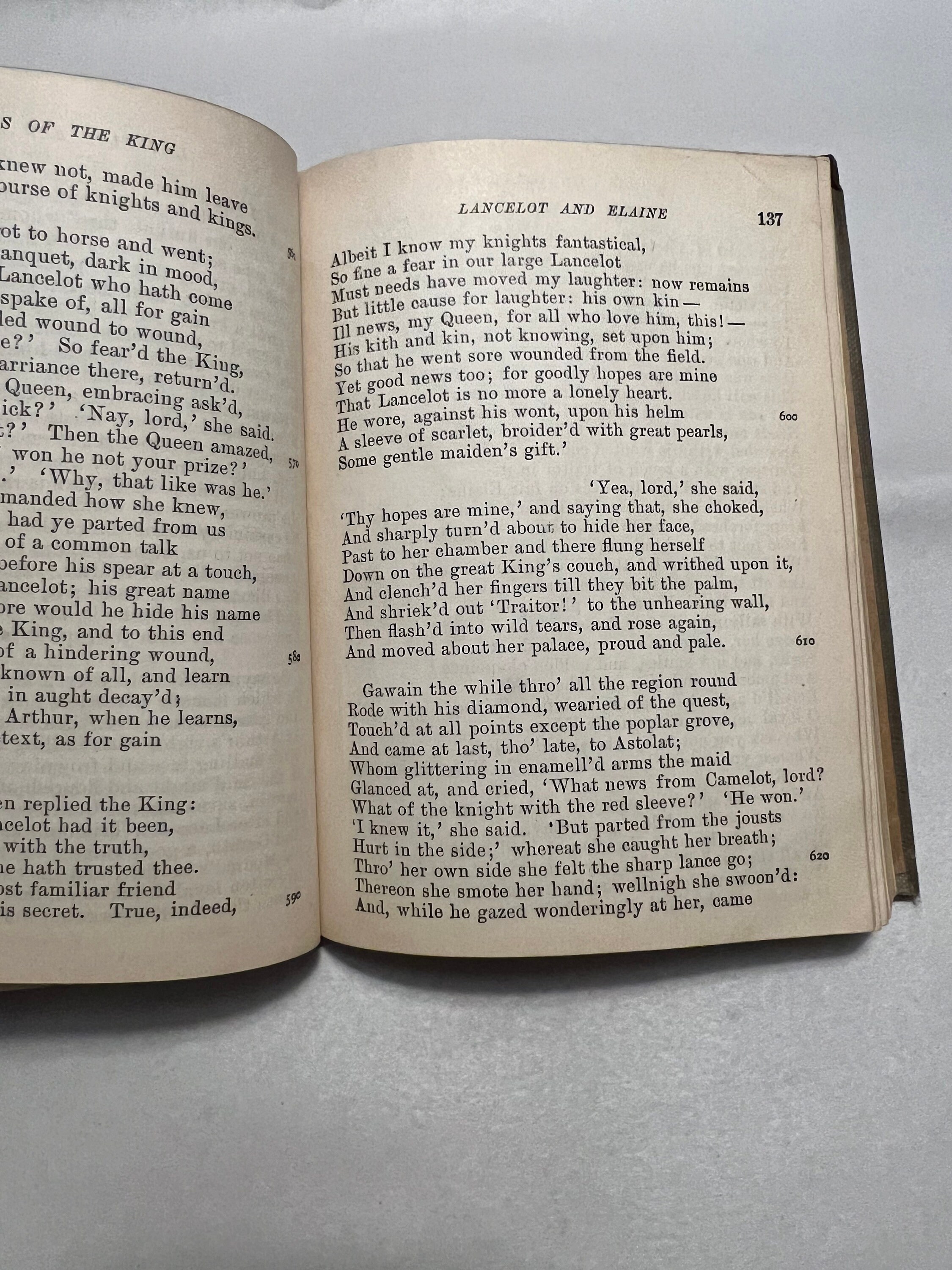 Antique Book Idylls of the King Lord Tennyson Macmillan's Pocket ...