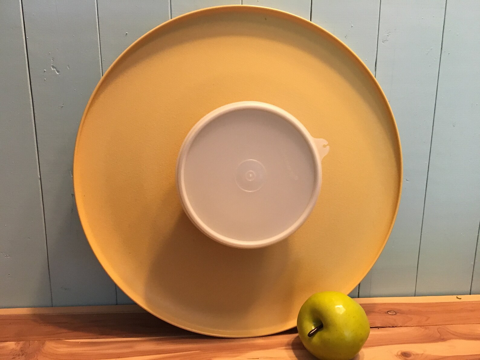 Classic Vintage Golden Yellow Tupperware Serving Tray With Covered Dip ...