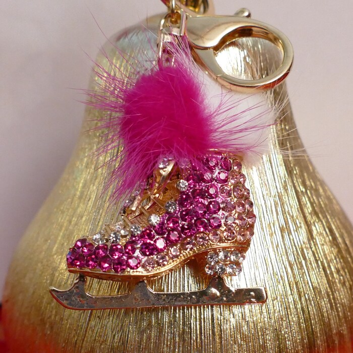 Ice Skater Key Chain - Etsy UK