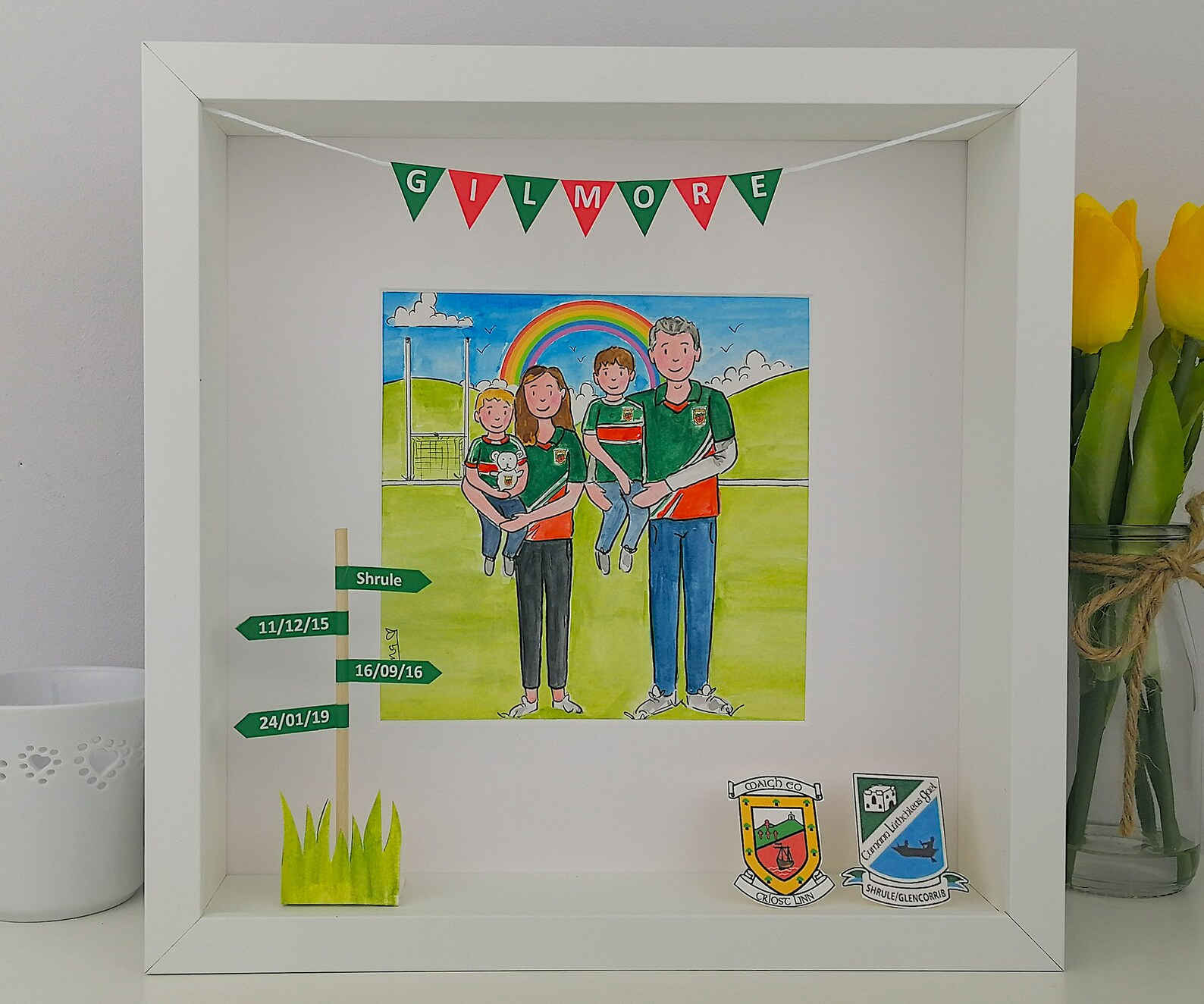 GAA Family Illustration Quirky Gaelic Football Gift - Etsy UK