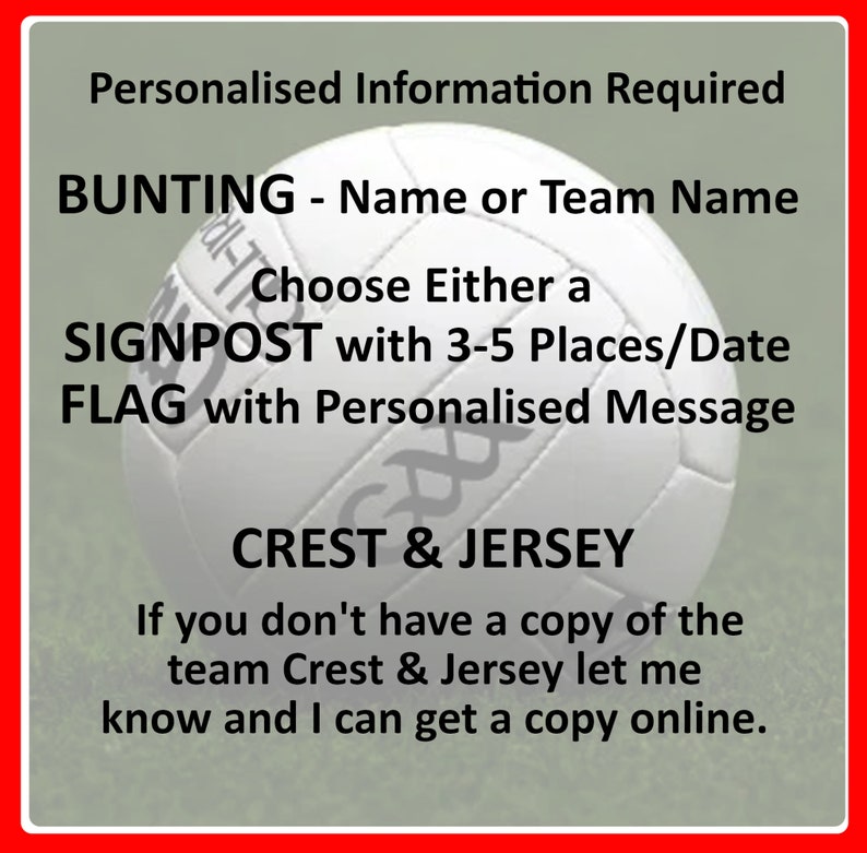 Gaelic Football Personalised Art GAA Fan Framed Gift Custom - Etsy