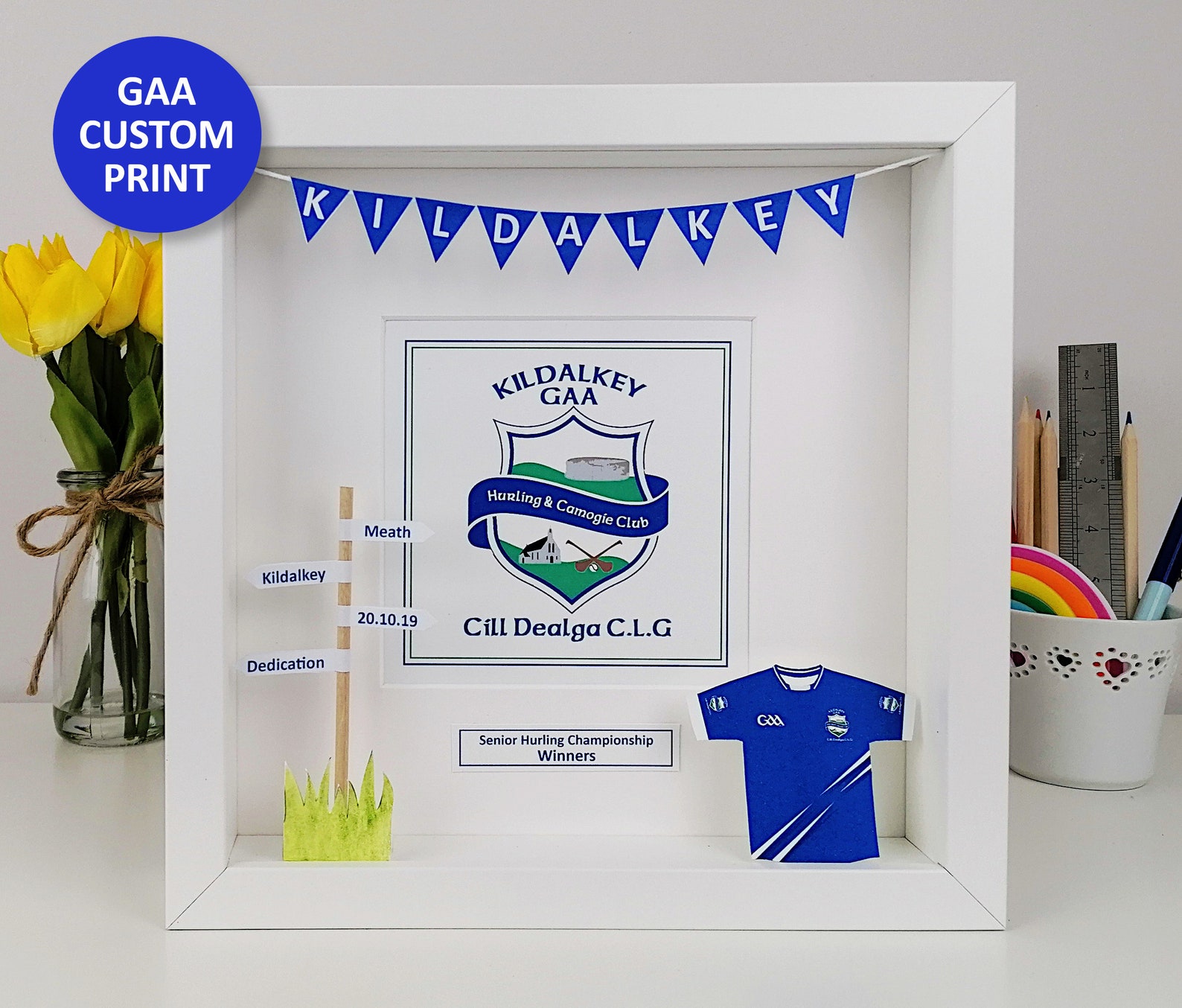 Gaelic Football Personalised Art GAA Fan Framed Gift Custom - Etsy