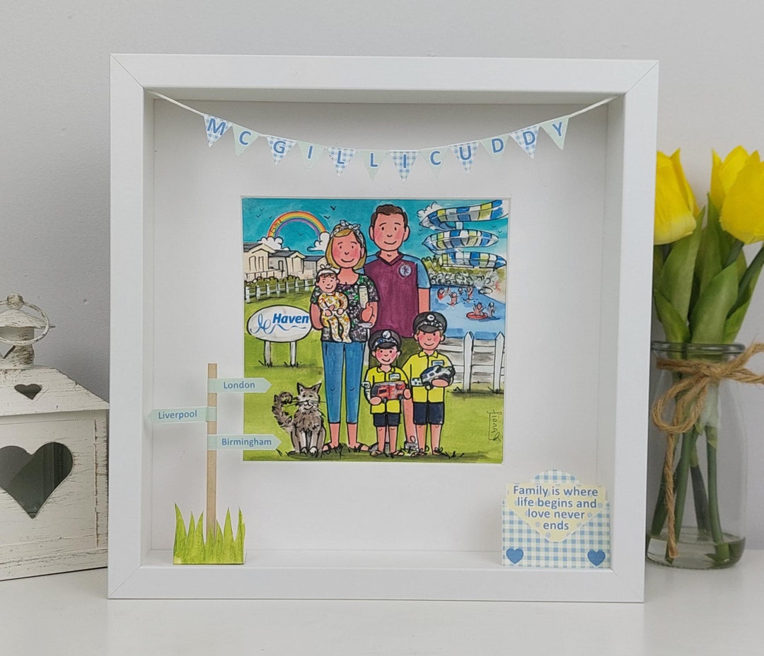 Cute Mummy & Family Custom Illustration - Colourful Children With Mum ...