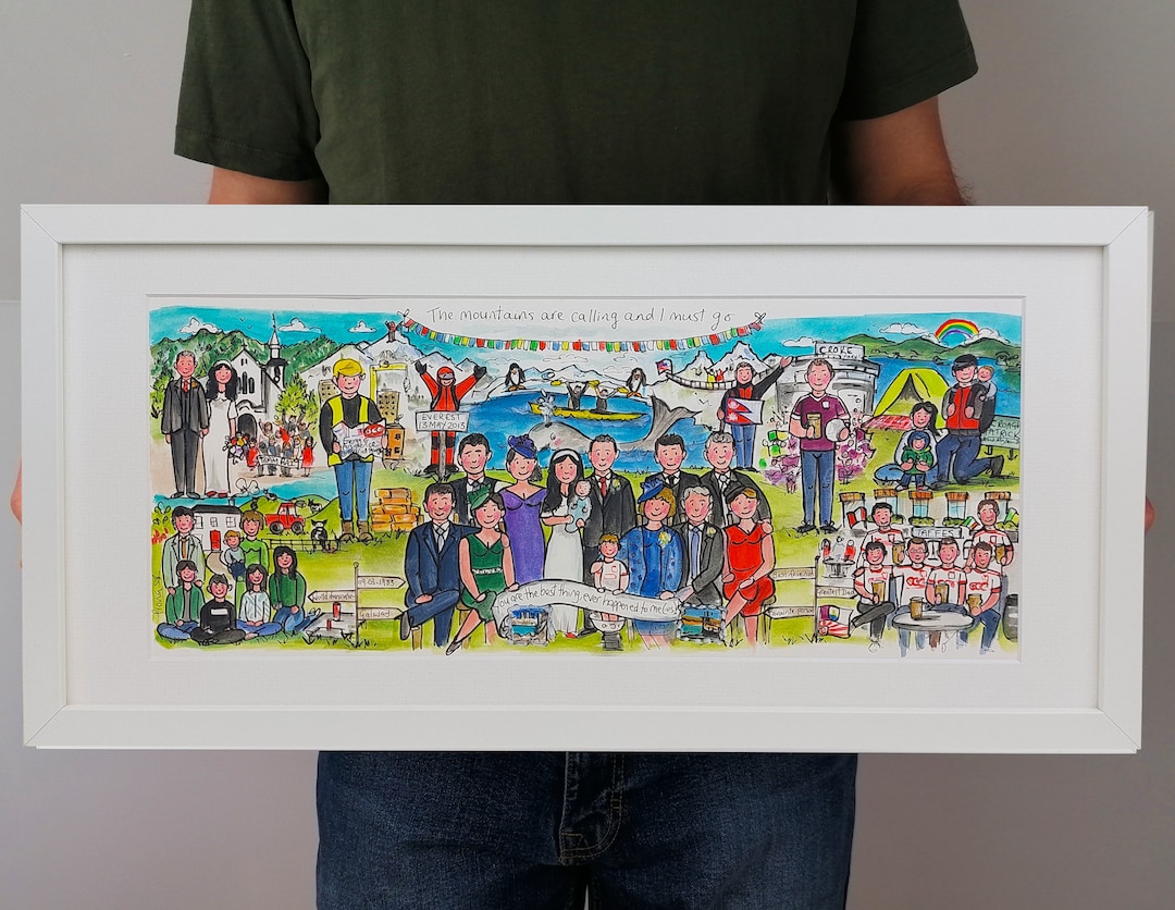 Family Group Storyboard Illustration Personalised for Milestone ...