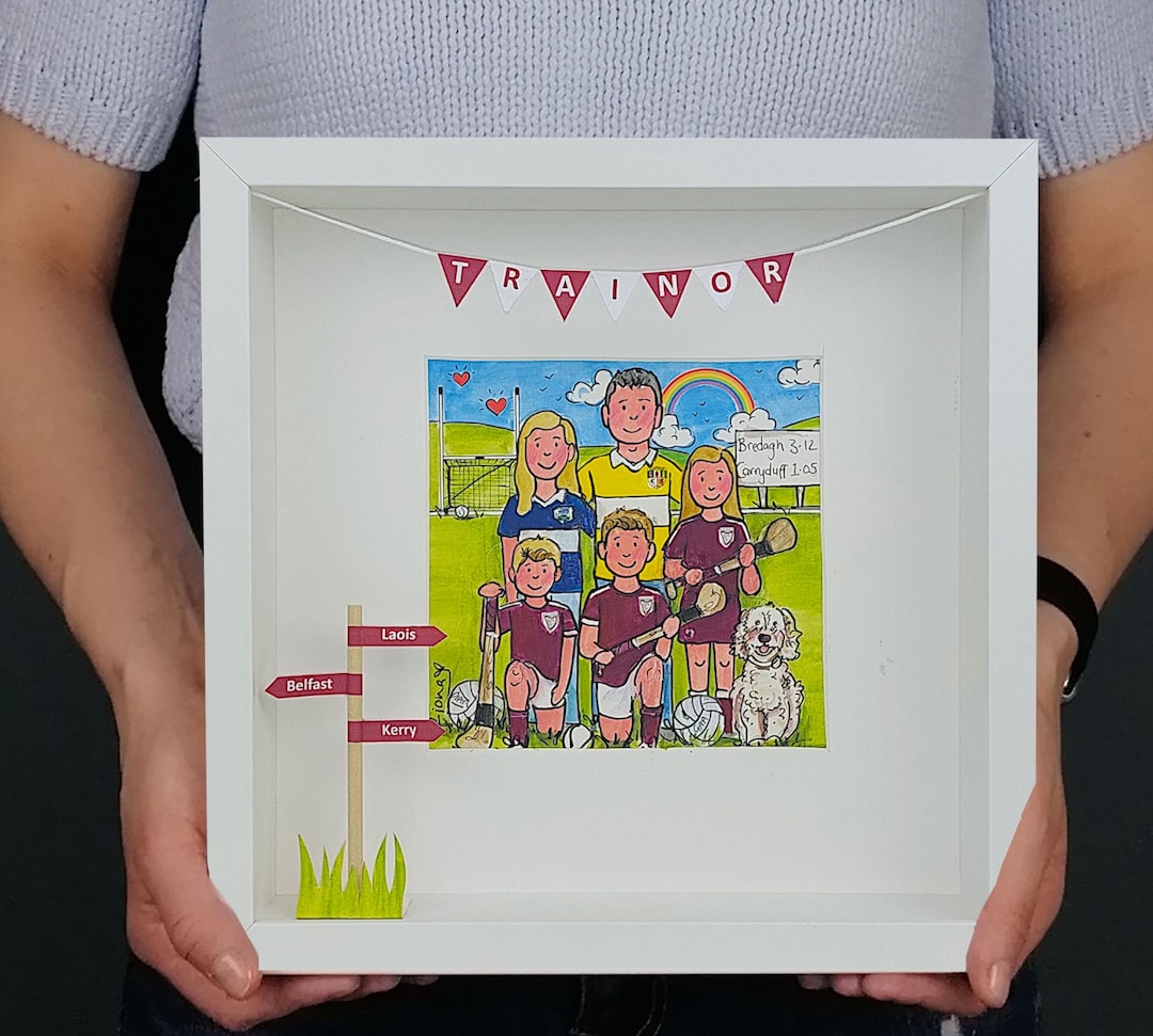 Parents GAA Personalised Family Illustration - Cute Family Gaelic ...