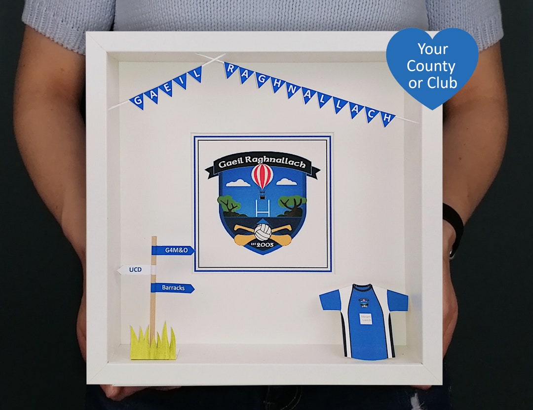 Camogie Personalised Presentation Frame of Team Crest and Jersey ...