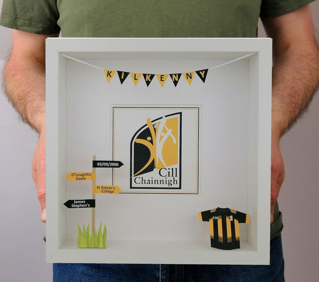Kilkenny Hurling GAA Personalised Frame - County Kilkenny Crest With 3D ...