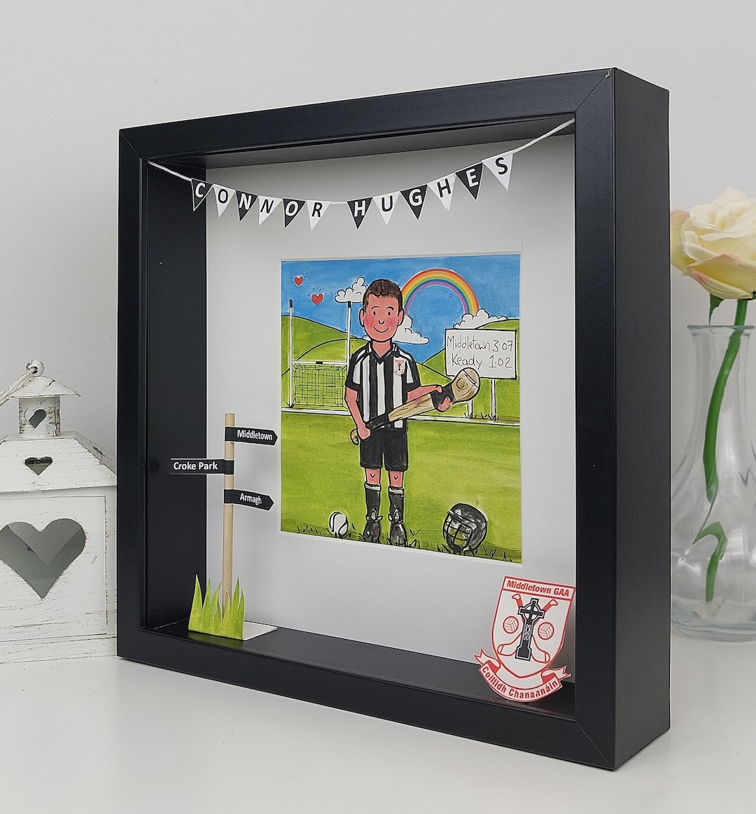 GAA Children's Personalised Illustration Hurling & Gaelic Football ...
