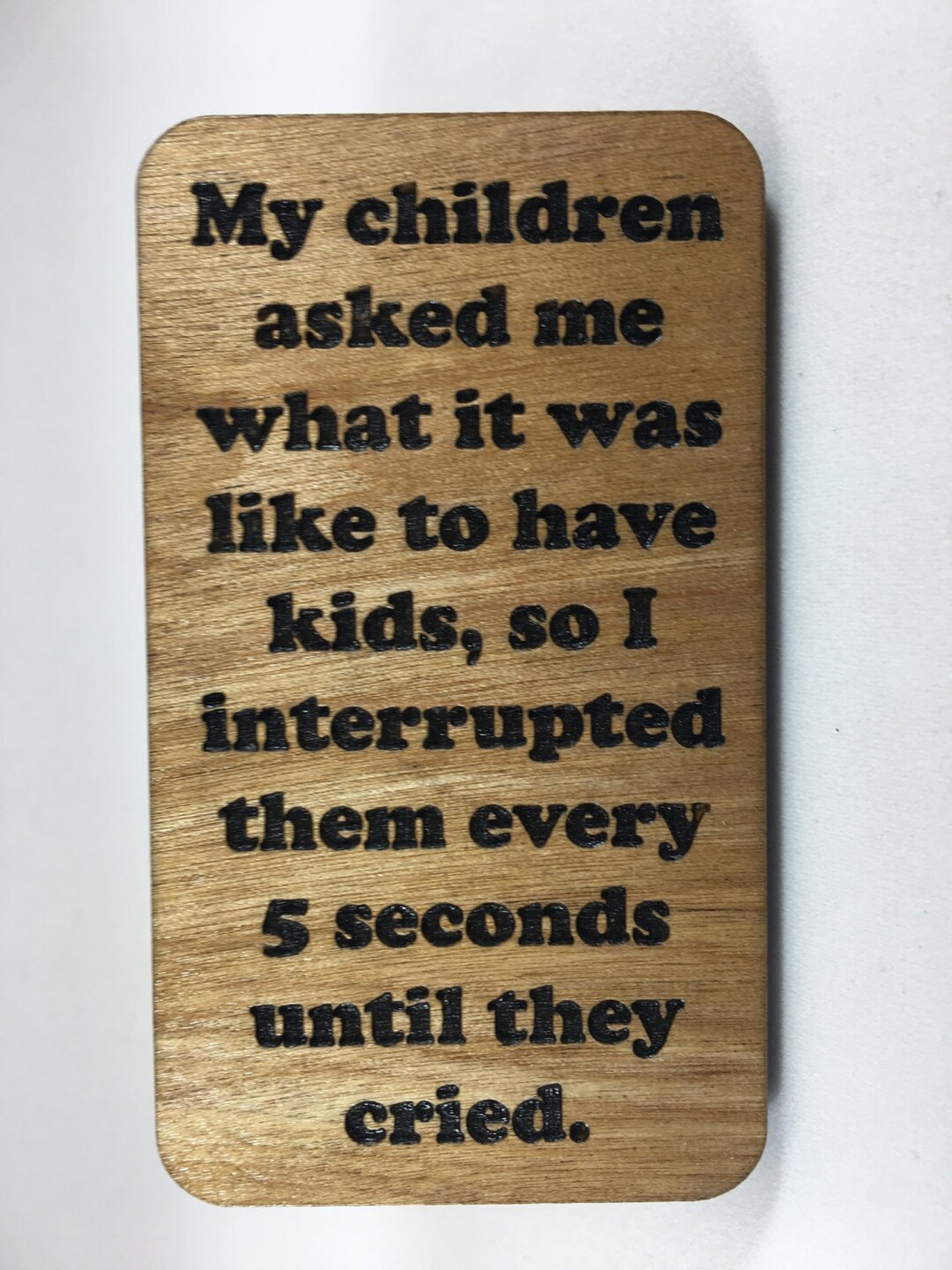 Wood Refrigerator Magnet - Interrupt Kids - Etsy