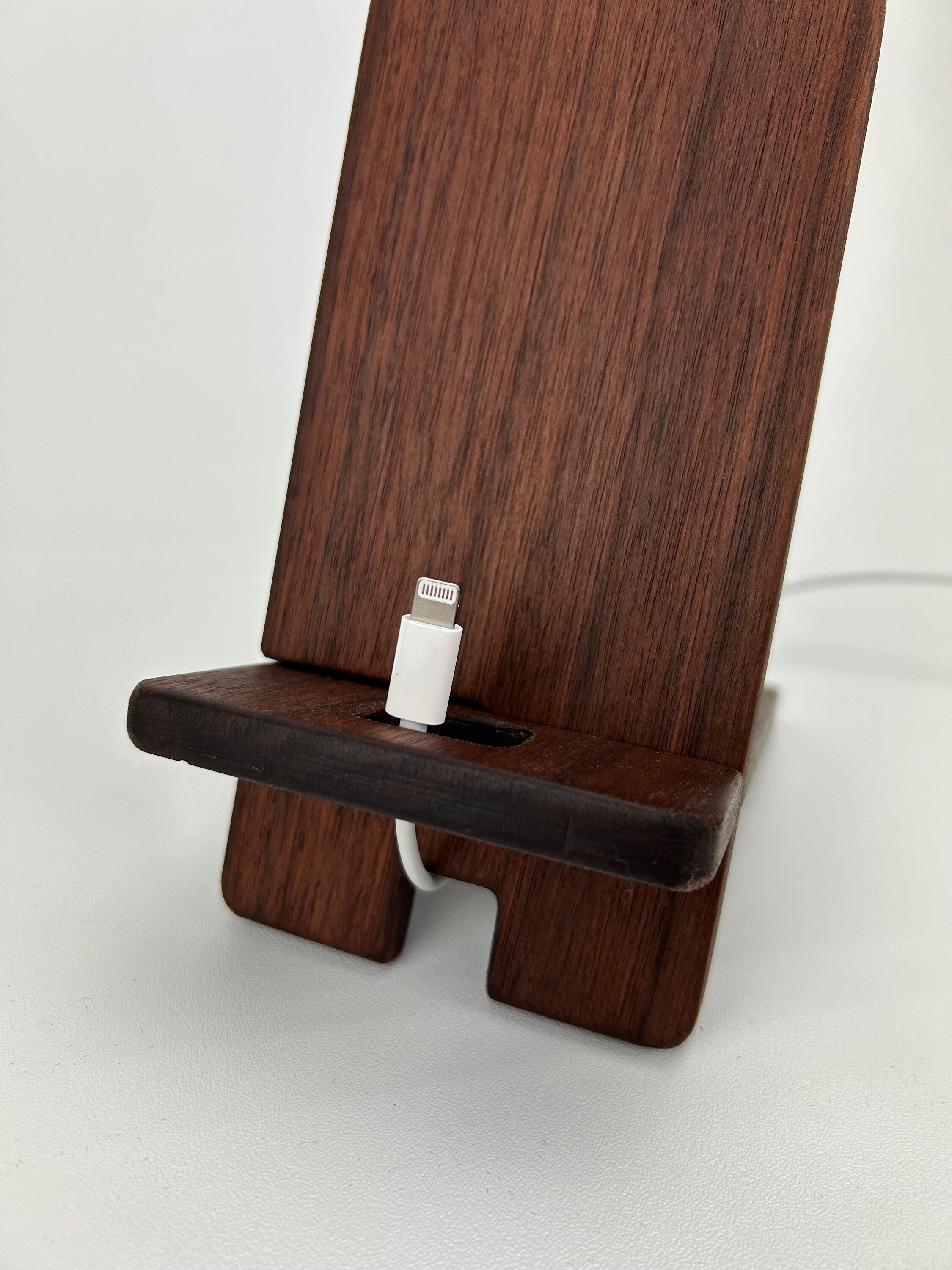 Wooden Walnut Phone Stand - Etsy