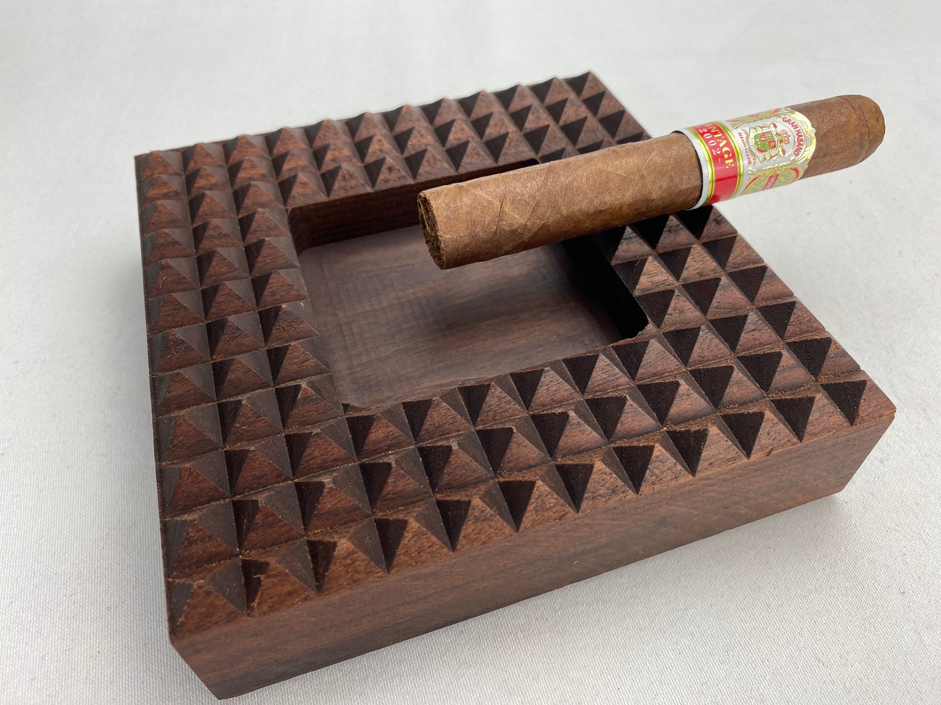 Handmade Solid Walnut Wooden Pyramid Cigar Ashtray - Etsy