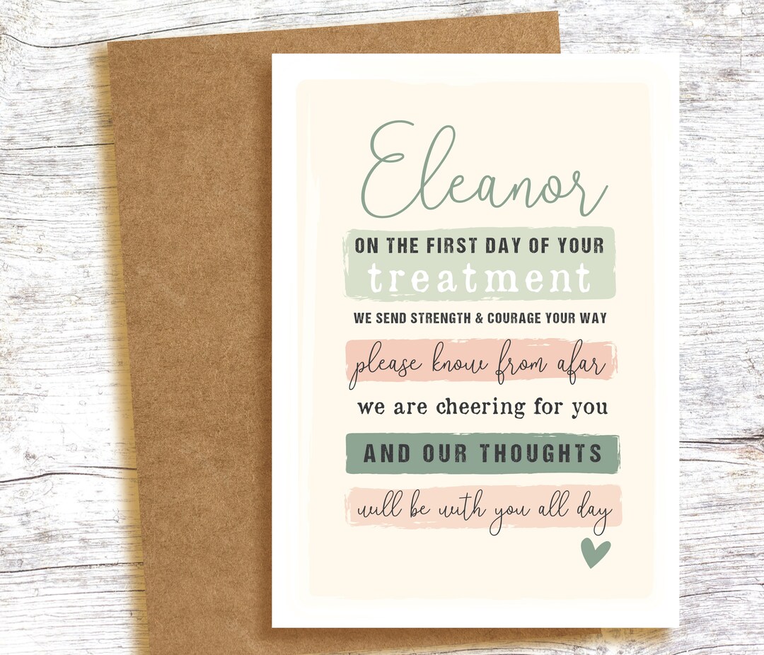 Support and Love Card When Starting Cancer Treatment - Personalised ...