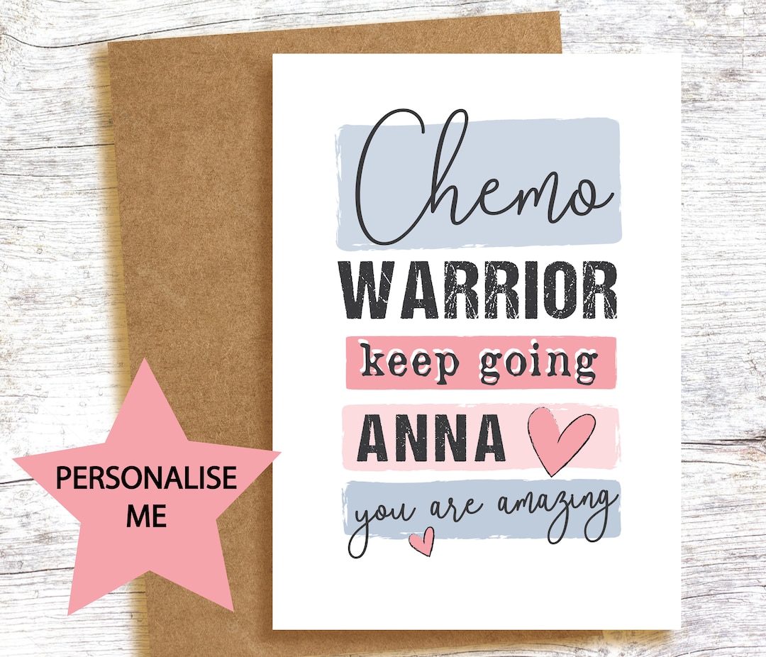 CHEMO WARRIOR - Greetings Card A6 Card - Can Be Personalised - to Share ...