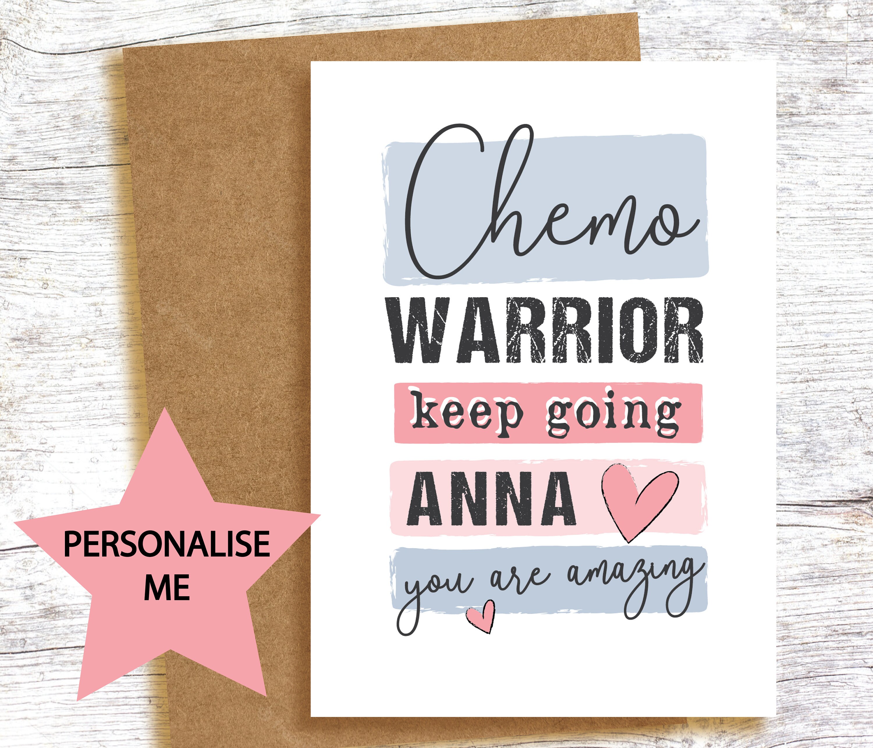 CHEMO WARRIOR Greetings Card A6 Card Can Be Personalised - Etsy