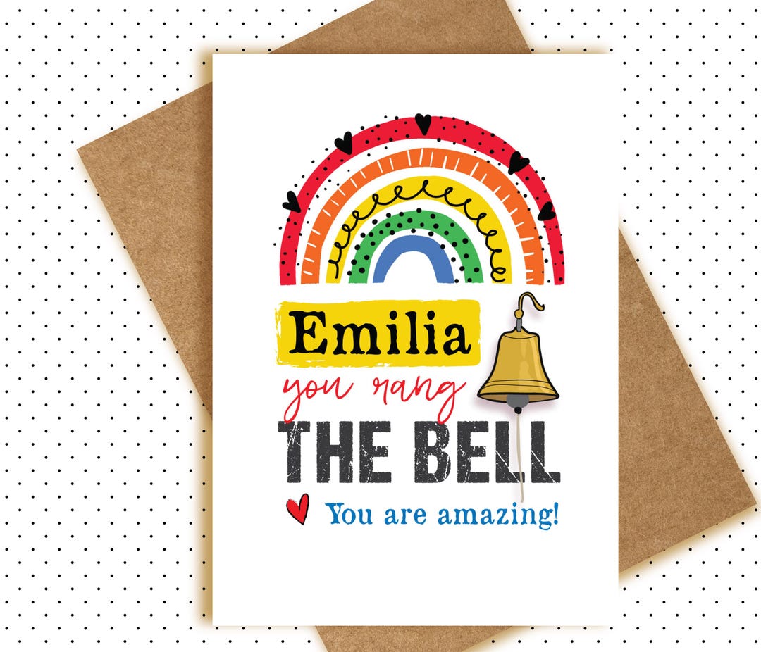 Cancer Card and Badge - You Rang the Bell! Rainbow Bright - End of ...