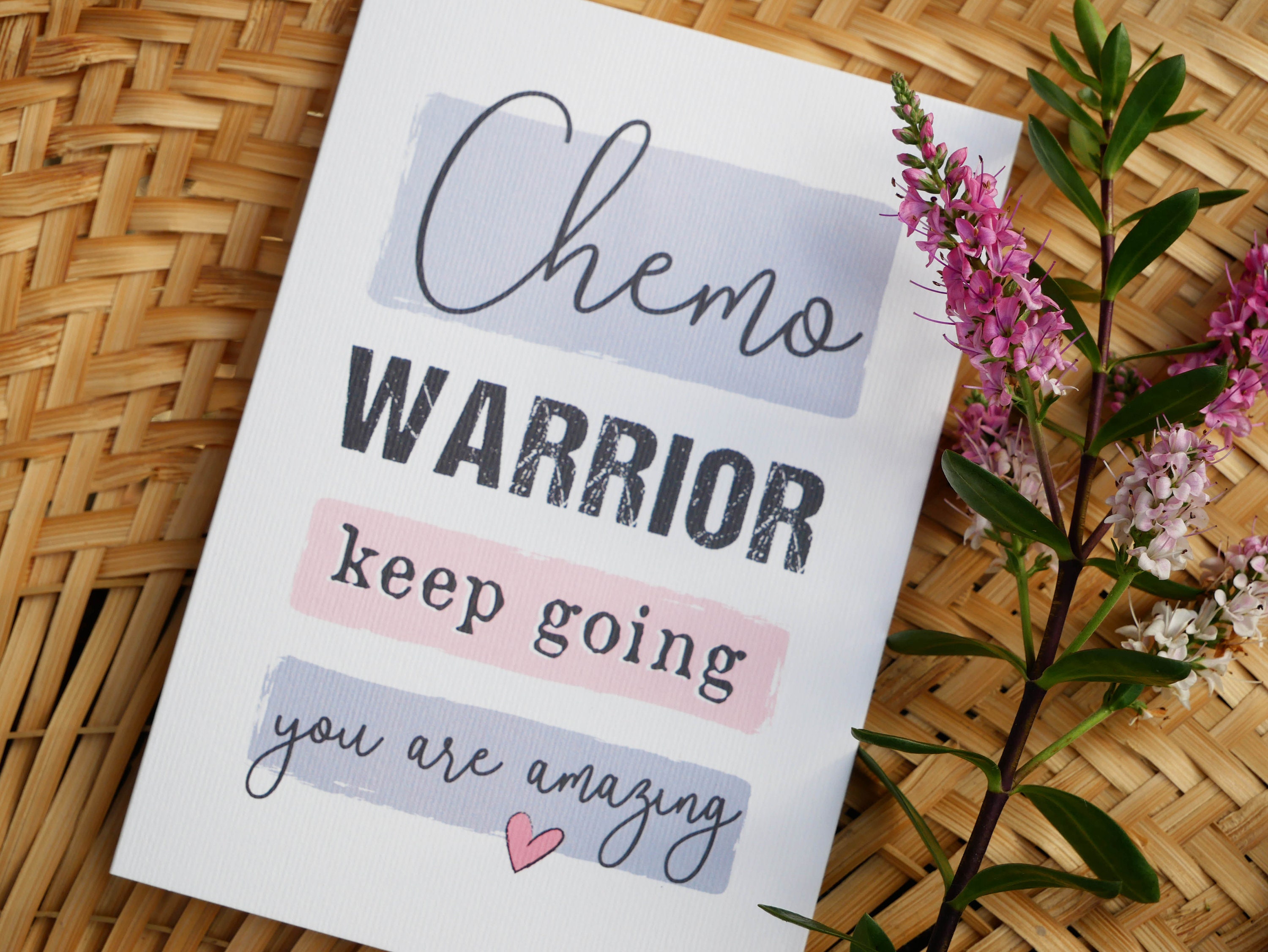 CHEMO WARRIOR - Greetings Card A6 Card - Can Be Personalised - to Share ...