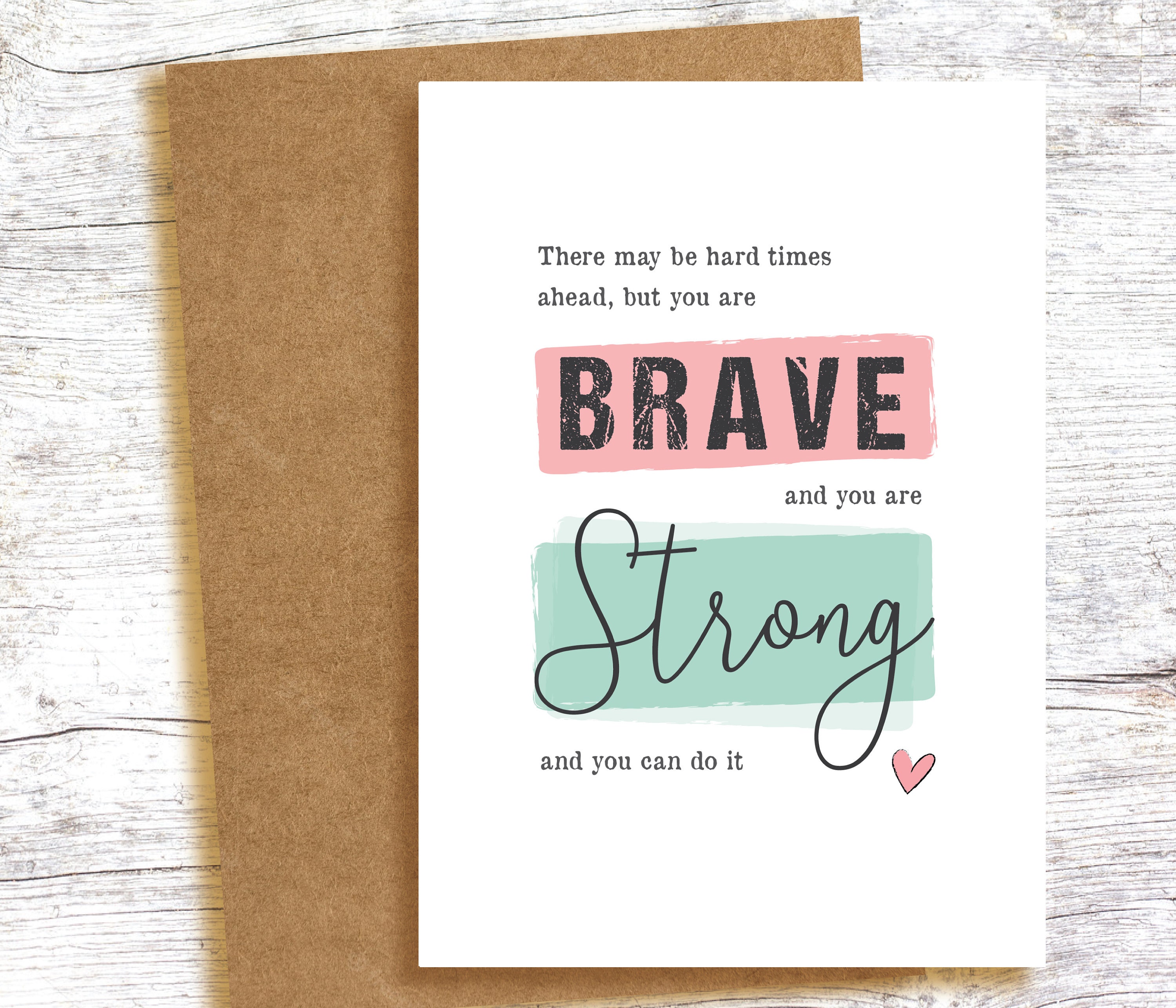 BRAVE AND STRONG Greetings Card A6 Support Cancer Chemo - Etsy UK