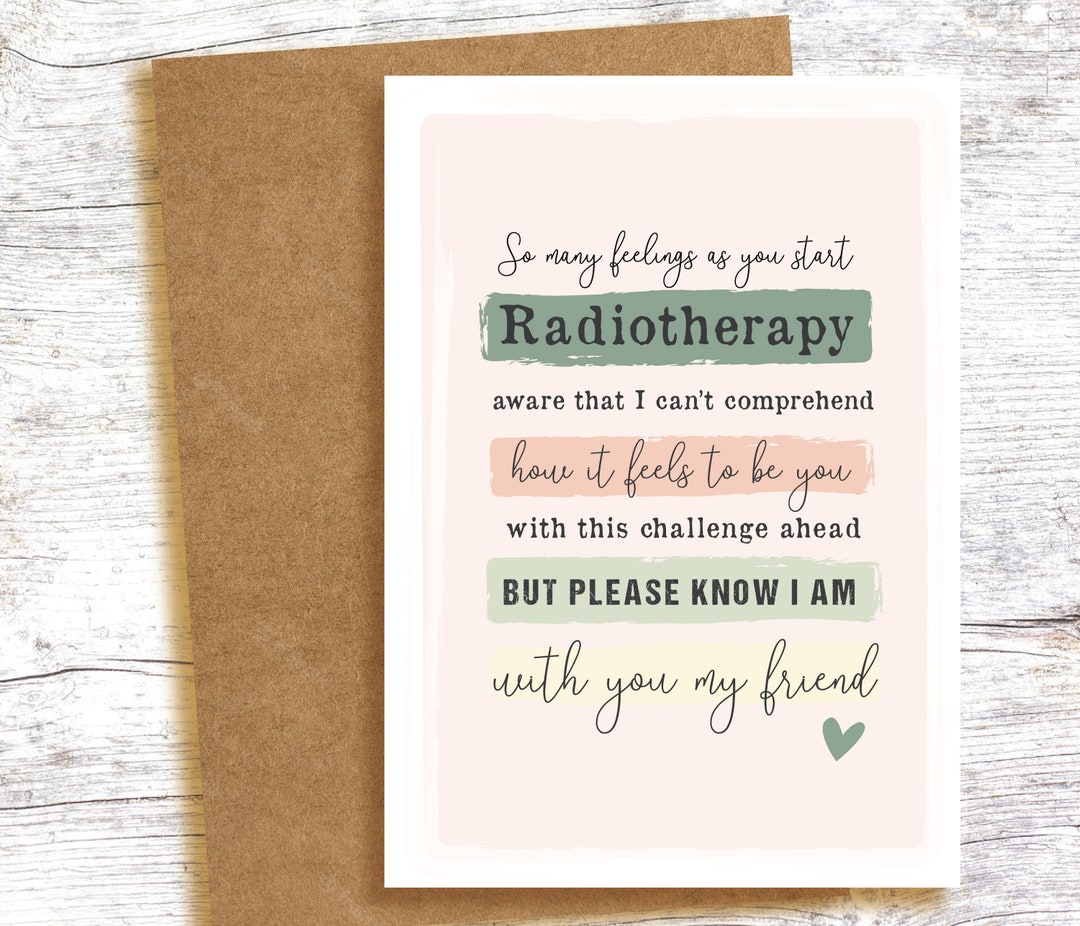 Starting Radiotherapy Card - Support and Love Card When Starting Cancer ...