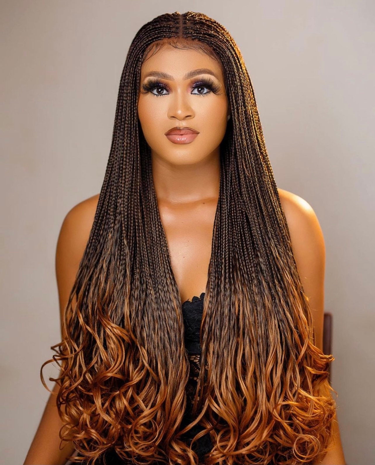 Full Lace Knotless Braided Wig Knotless Box Braid Wig Etsy