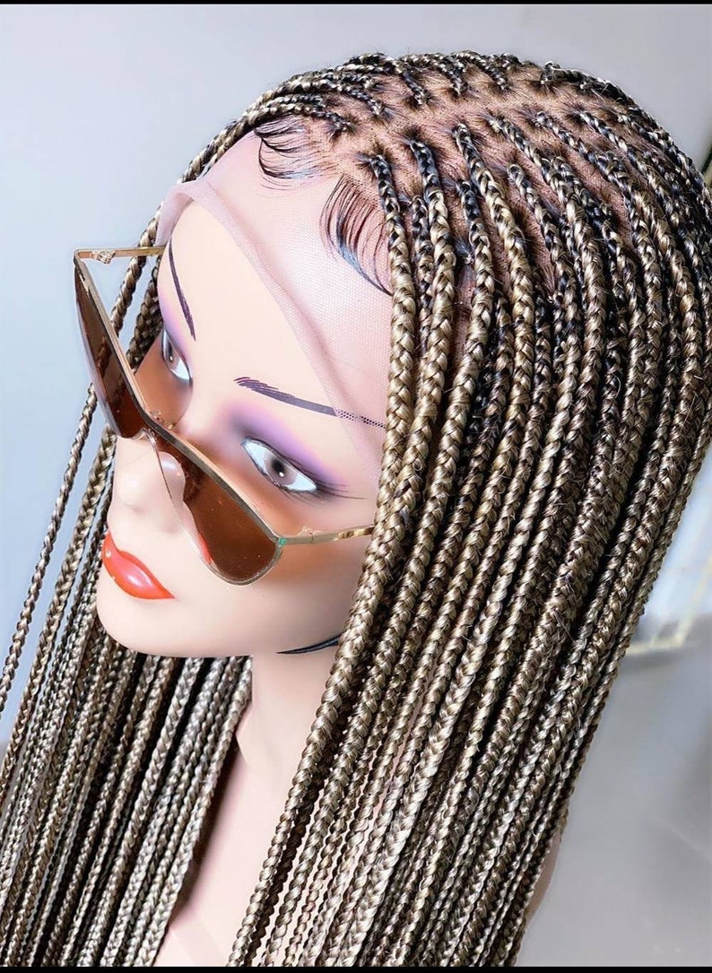 Full Lace Knotless Braided Wig Knotless Box Braid Wig Medium Etsy