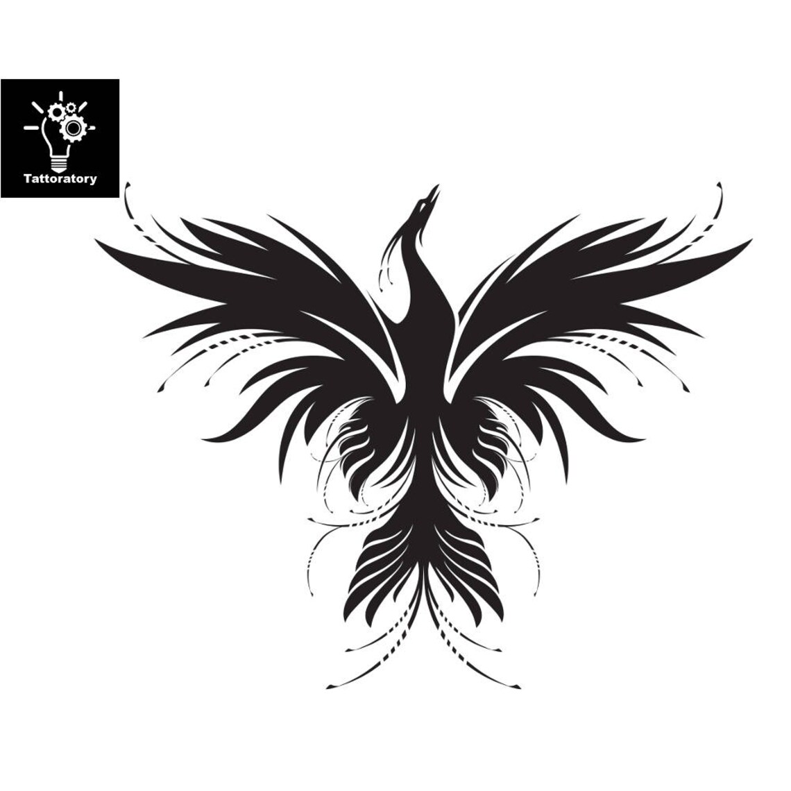 Phoenix Temporary Tattoo Phoenix Tattoo Phoenix Fake Tattoo Firebird ...