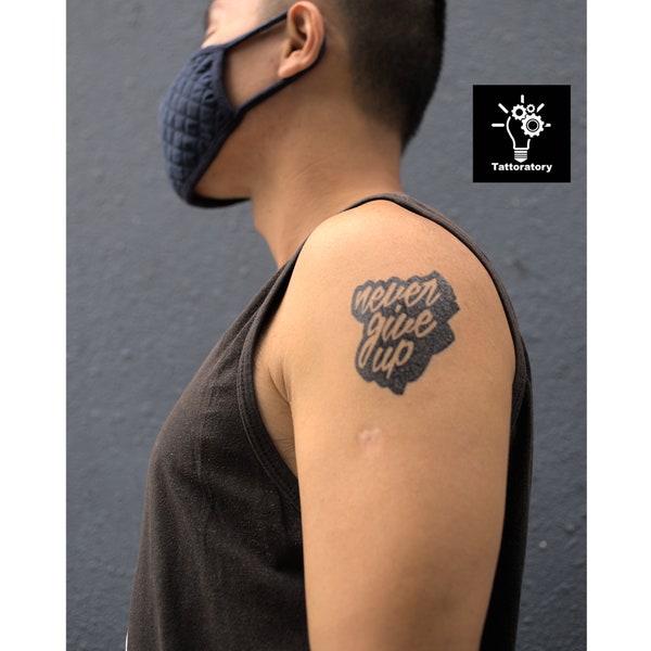 Never Give up Tattoos - Etsy