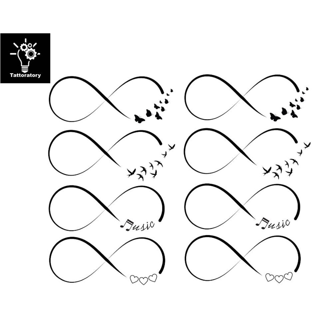Infinity Temporary Tattoo Infinity Tattoo Unendlich Tattoo Infinity ...