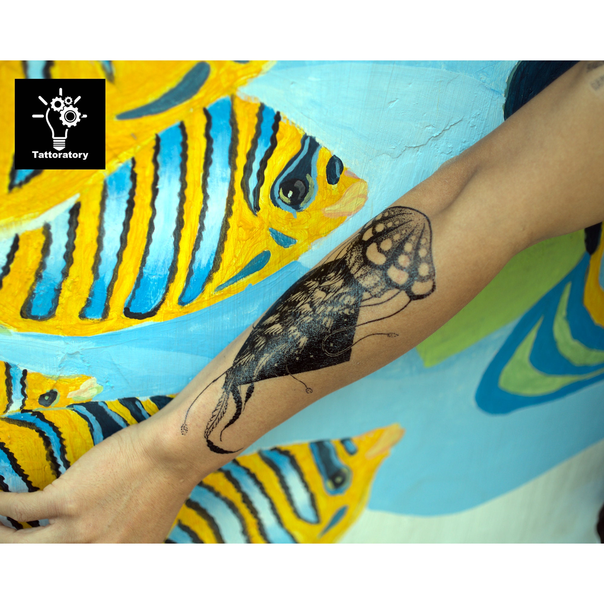 Coral Reef Thigh Tattoo