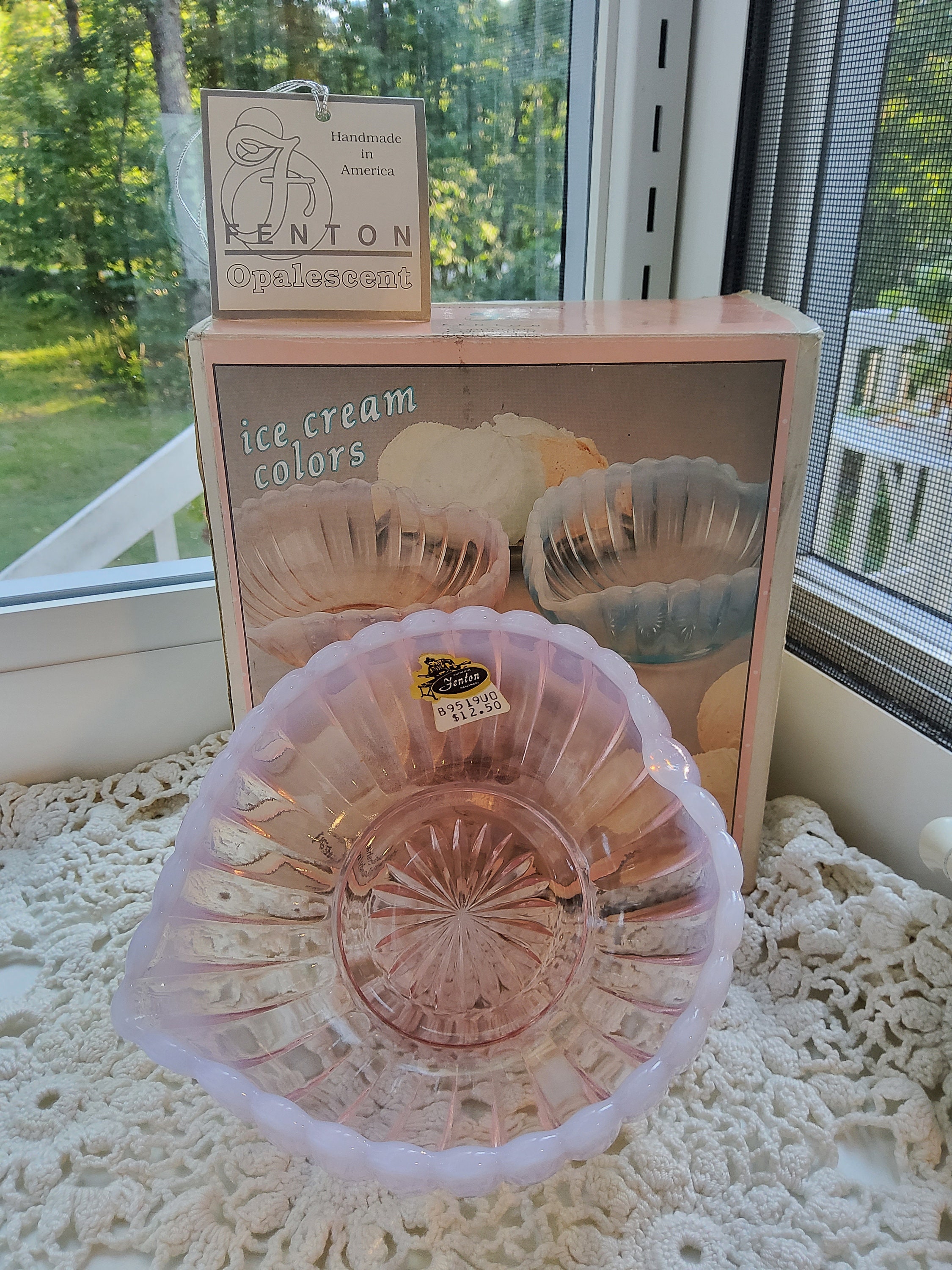 Fenton Ice Cream Colors Heart Shaped Candy Dish IOB - Etsy