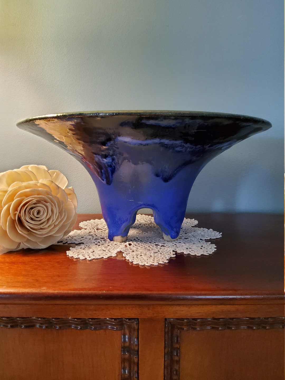 Fulper Art Pottery Footed Bowl - Etsy