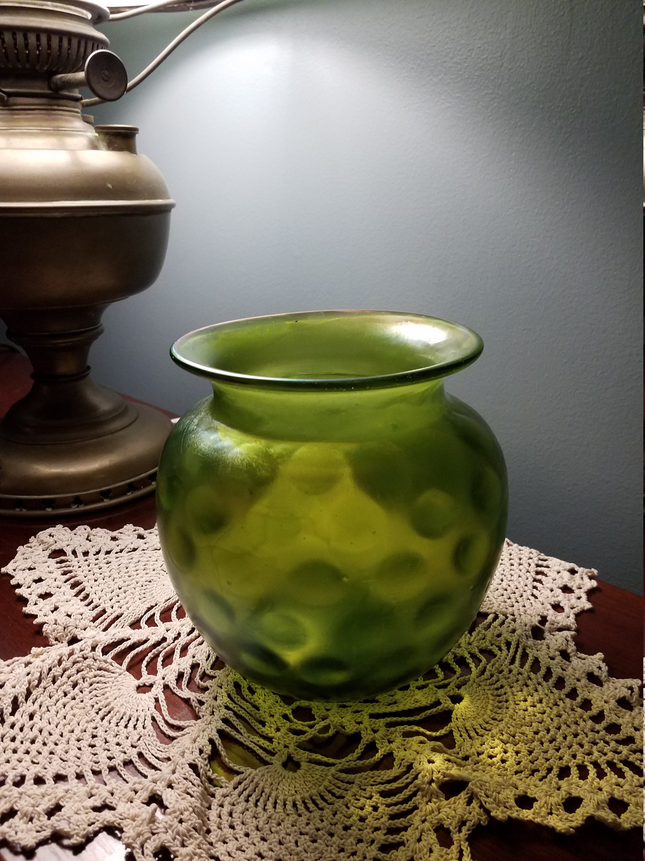 Loetz Style Art Glass Crete Rusticana Art Nouveau Vase - Etsy