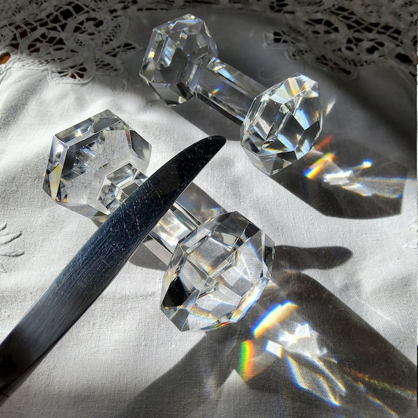 Cut Glass Knife Rests - Etsy