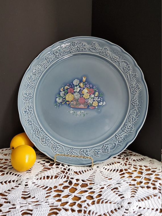 Gien France 12 Inch Round Platter in Harmonelle Pattern - Etsy