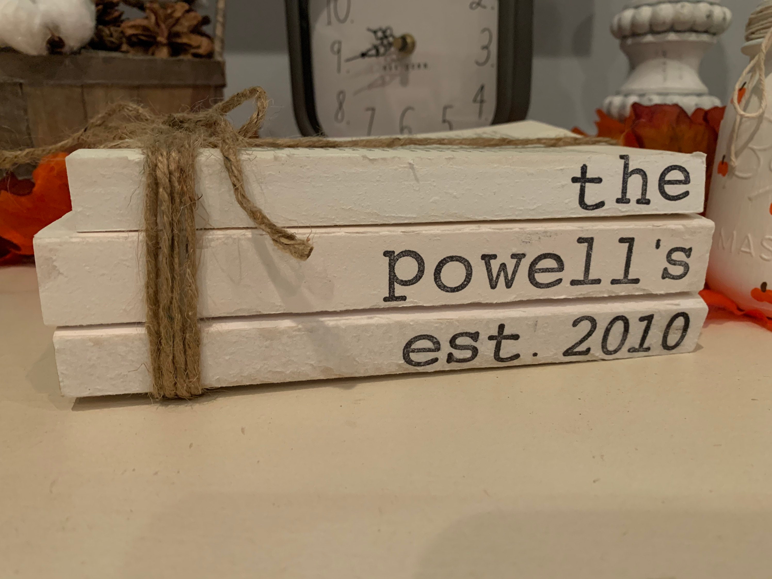 Personalized Stamped Books/farmhouse Stamped Books/vintage - Etsy