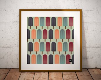 Popsicle print | Etsy