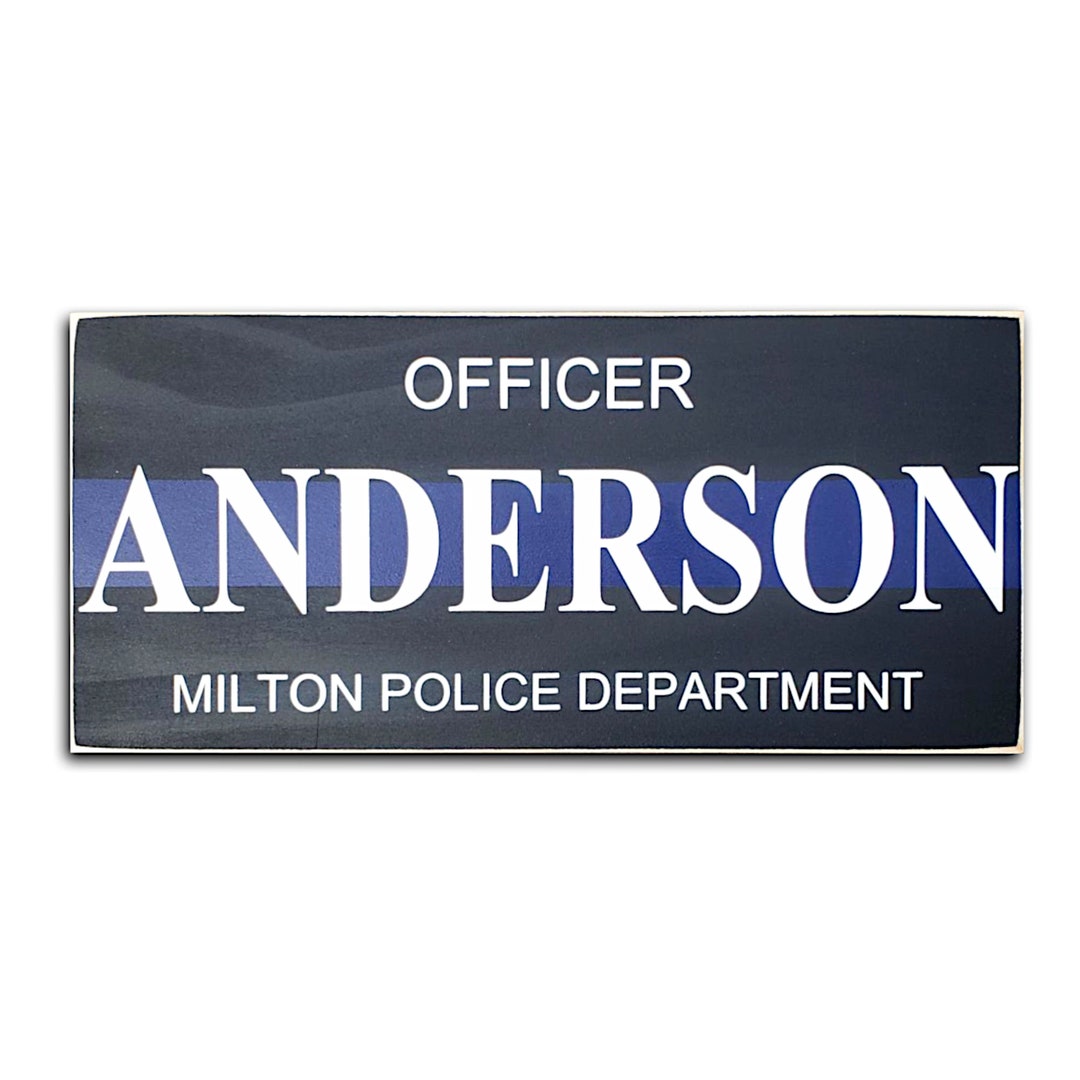 Blue Line Police Sign - Painted Police Sign - Personalized Law ...