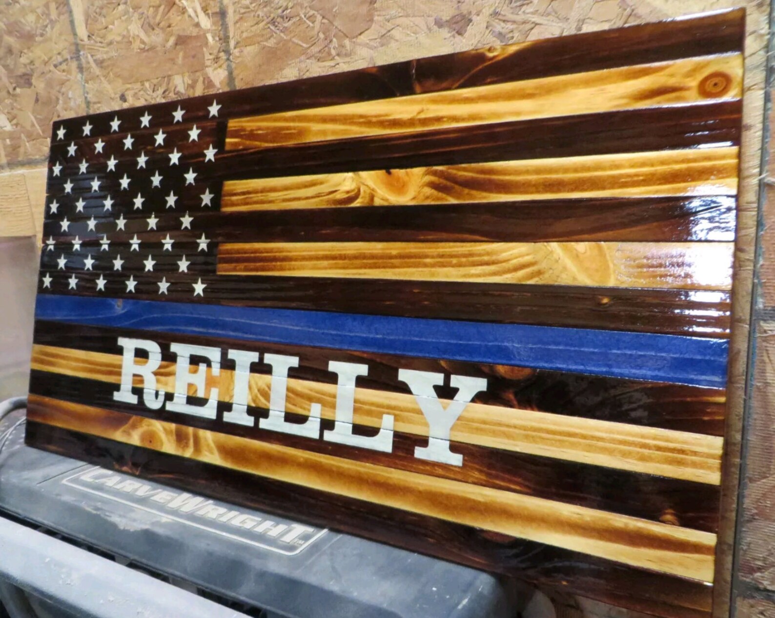 Personalized Blue Line Police Flag Police Officer Gift - Etsy