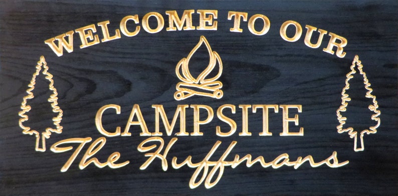 Carved Camping Sign Personalized Family Camping Sign - Etsy