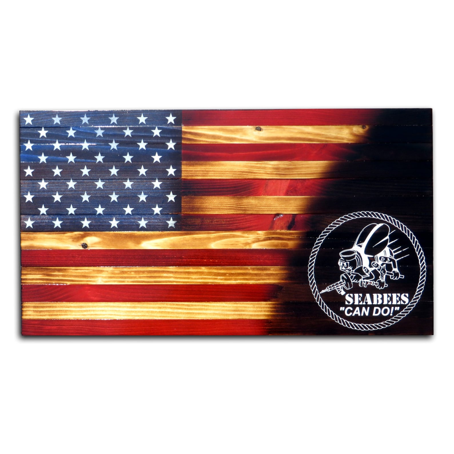 Navy Seabees Flag Seabees Wood Flag Navy Gifts Custom - Etsy
