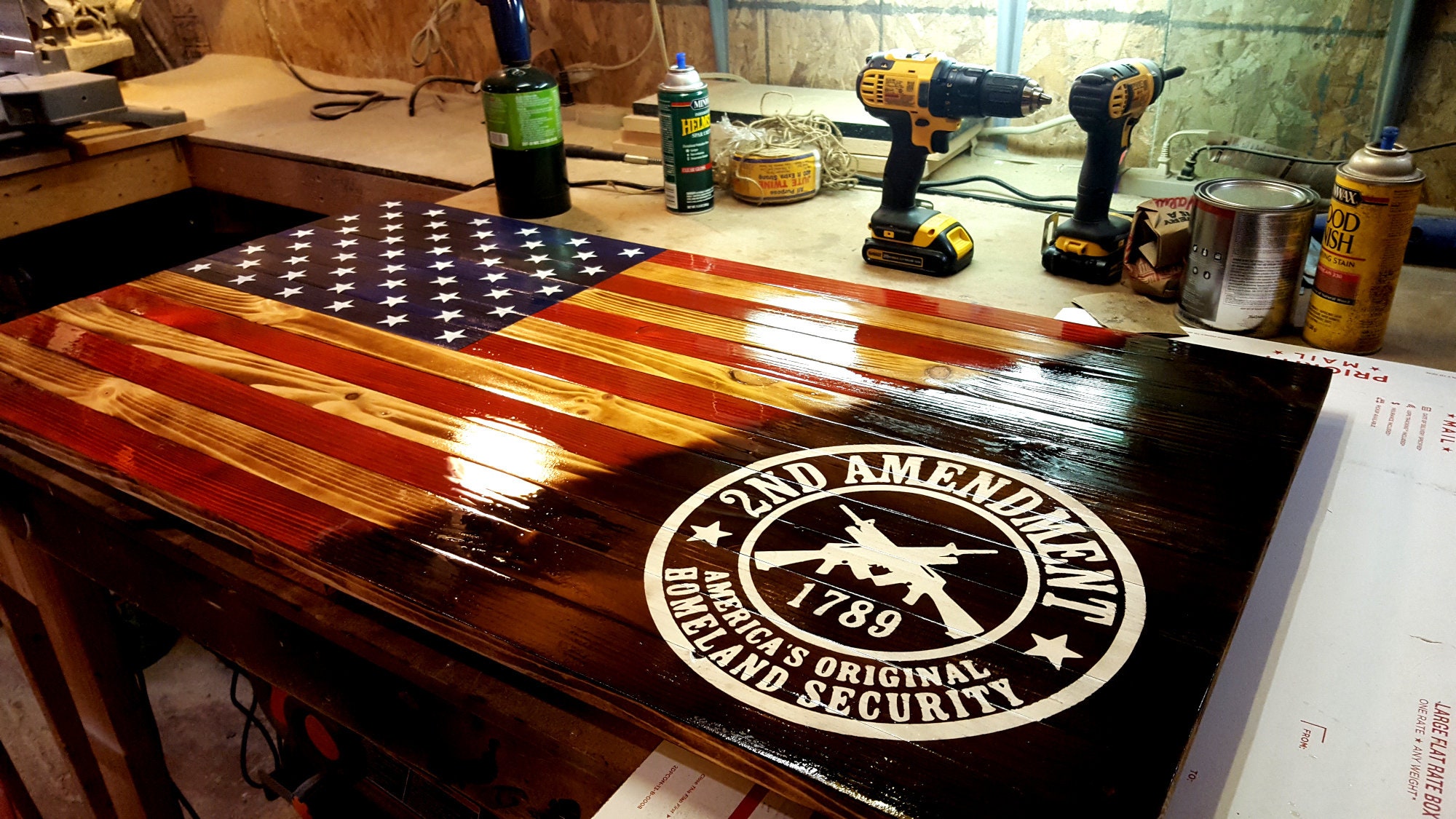 2nd Amendment Rustic American Wood Flag 2nd Amendment Gifts - Etsy