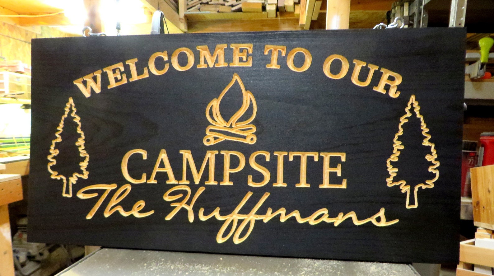 Carved Camping Sign Personalized Family Camping Sign - Etsy
