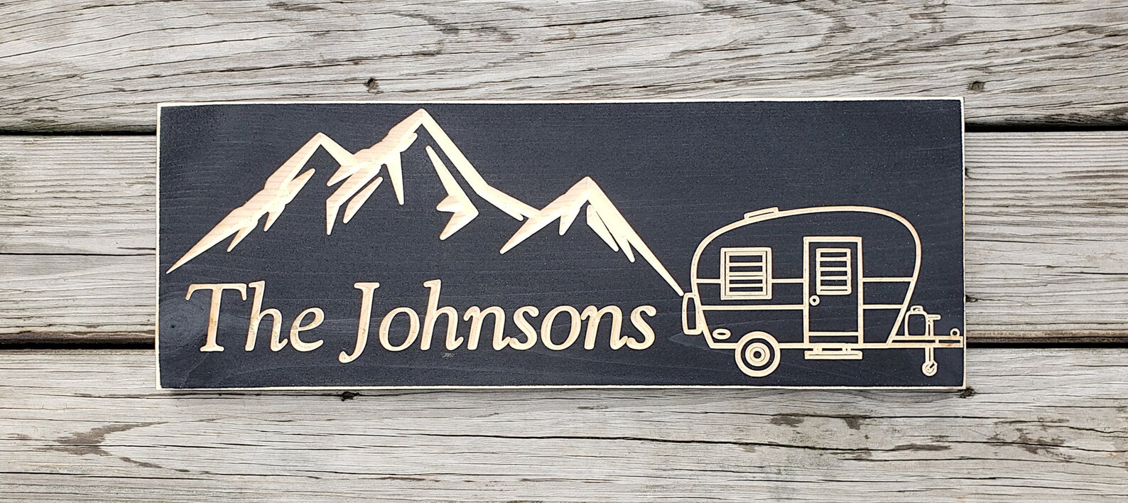 Vintage Camper Sign - Carved Camping Sign - Camping Gift's - Mountain ...