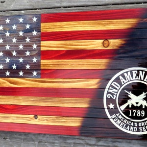 2nd Amendment Rustic American Wood Flag 2nd Amendment Gifts - Etsy