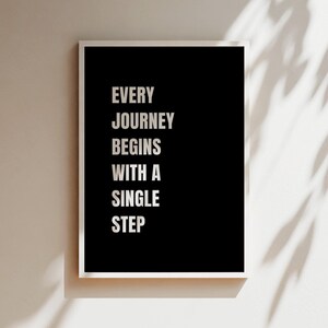 Every Journey Begins With a Single Step Poster, Motivational Sport ...