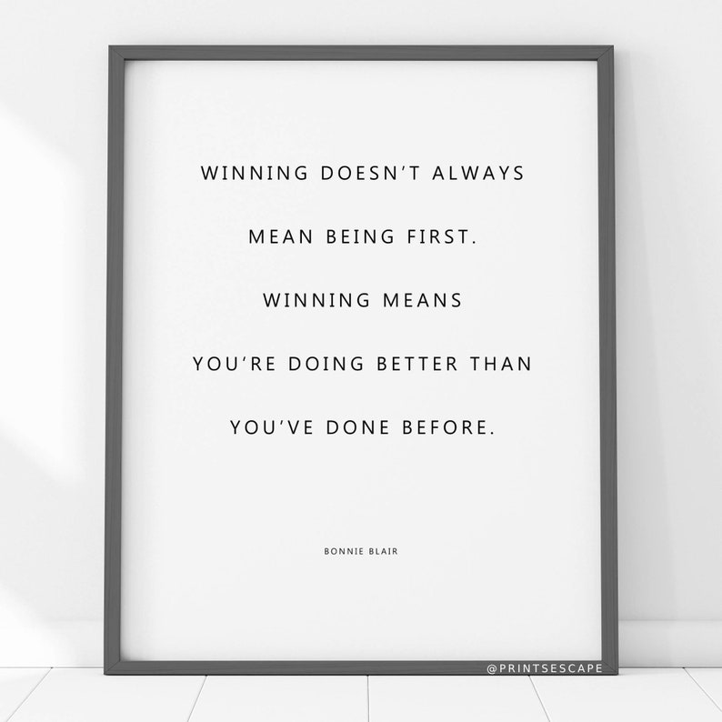 Winning Sport Quote, Bonnie Blair Quote, Inspirational Quote ...