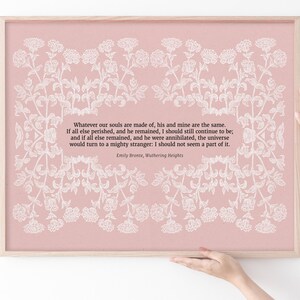 Emily Bronte Quote Wall Art, Wuthering Heights Printable, Vintage ...